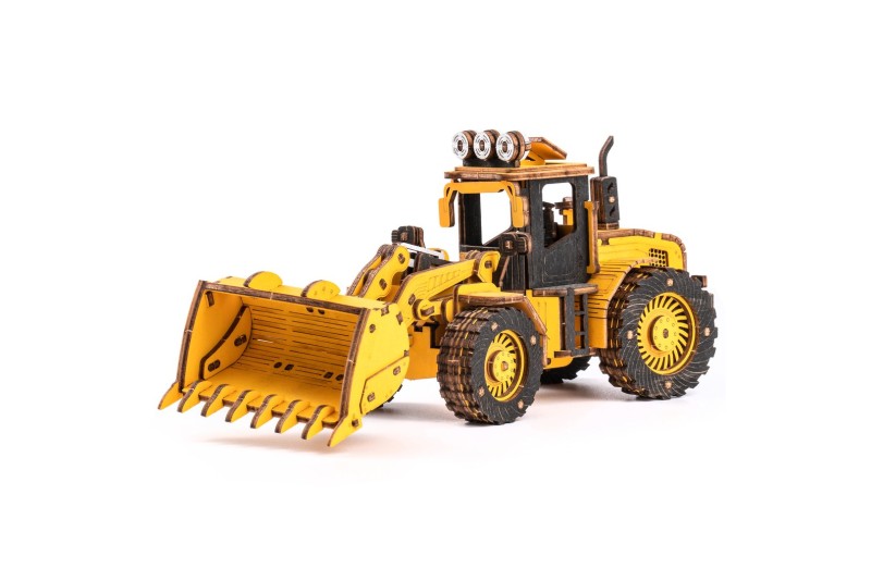 Puzzle Bulldozer en bois | Robotime | Puzzle Engins de Chantier